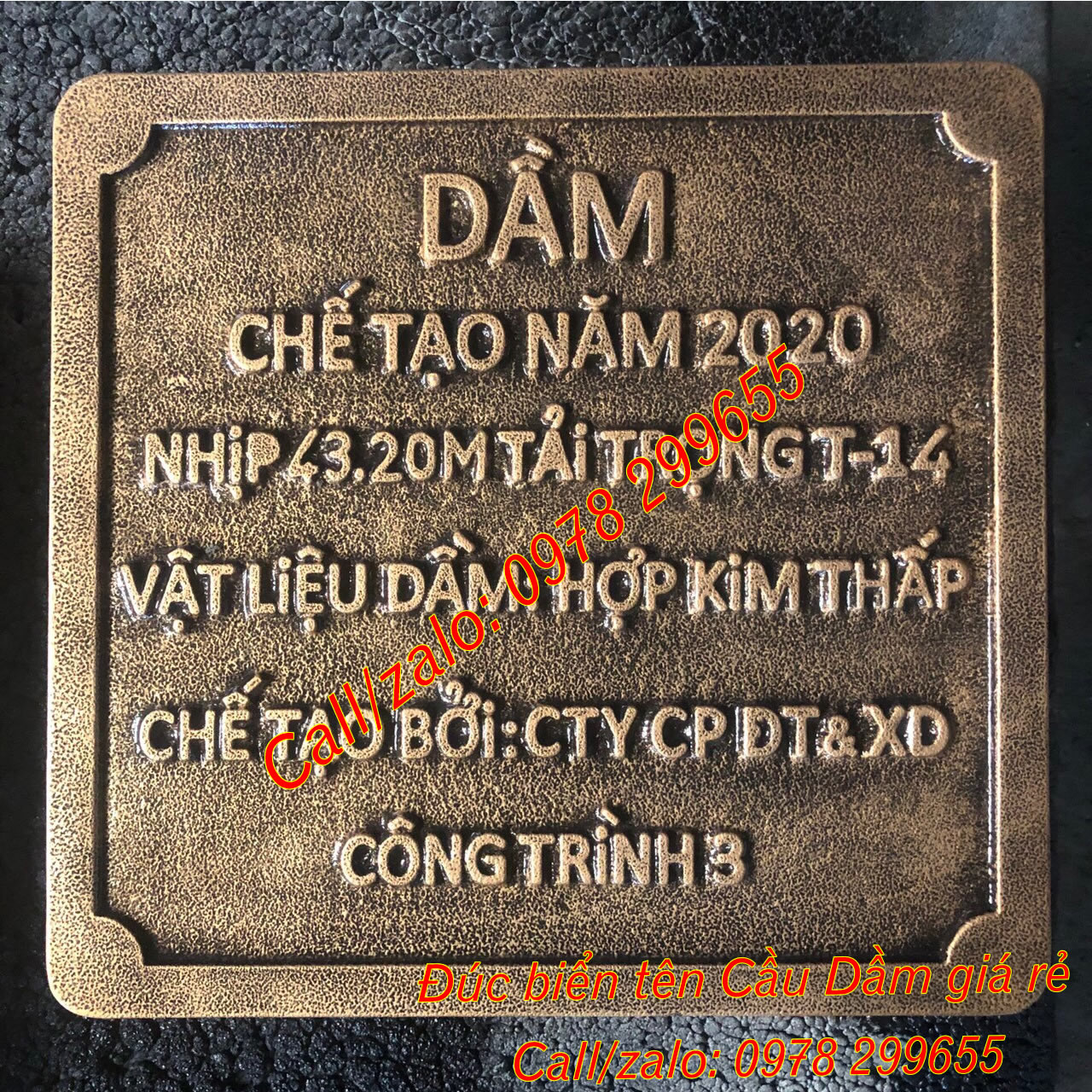 Cập nhập mẫu biển Đúc tên dự án công trình - Ship Toàn quốc